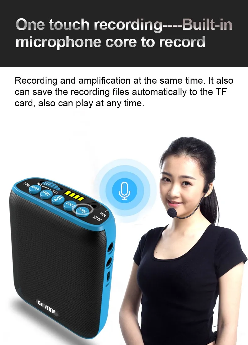 Callvi V-116 Teacher Portable Amplifier Speaker Wired Microphone - Buy ...