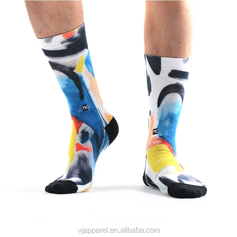 Sublimated And Screen Printed Oem 3d Photo Sport Socks - Buy Screen ...