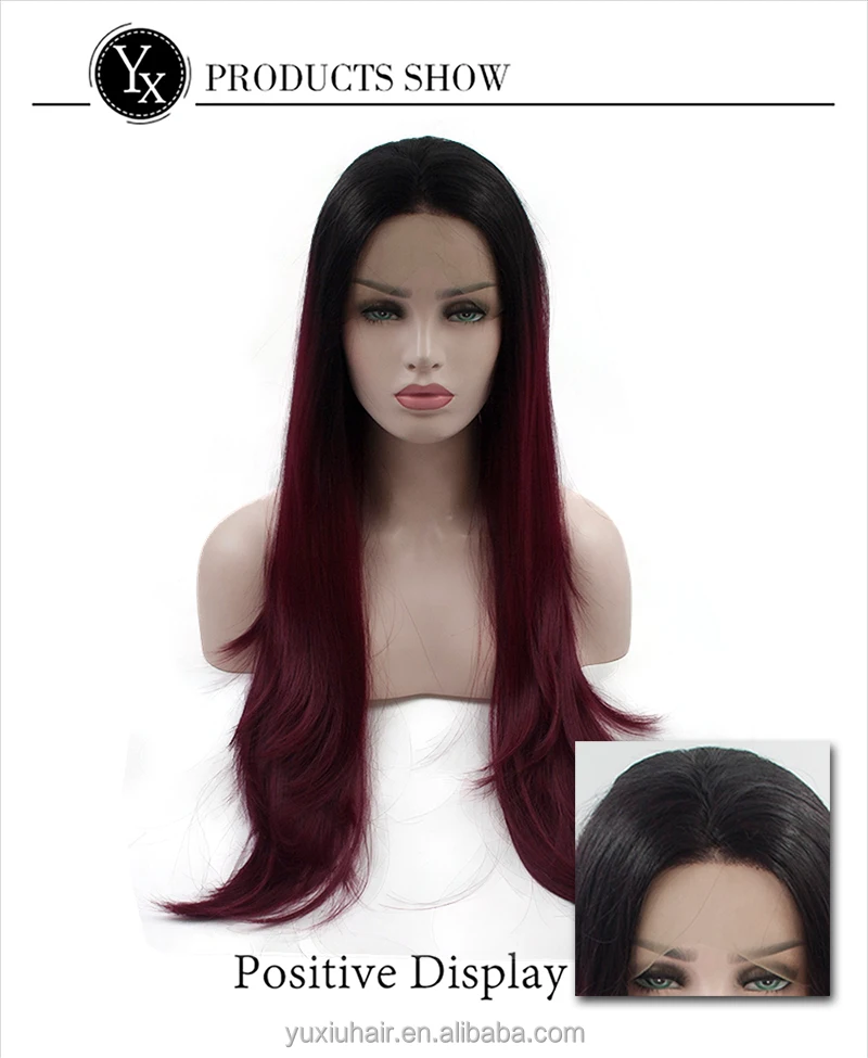 Straight Wavy Middle Part Multi Layered Haircuts Long Hair Two Tone ...
