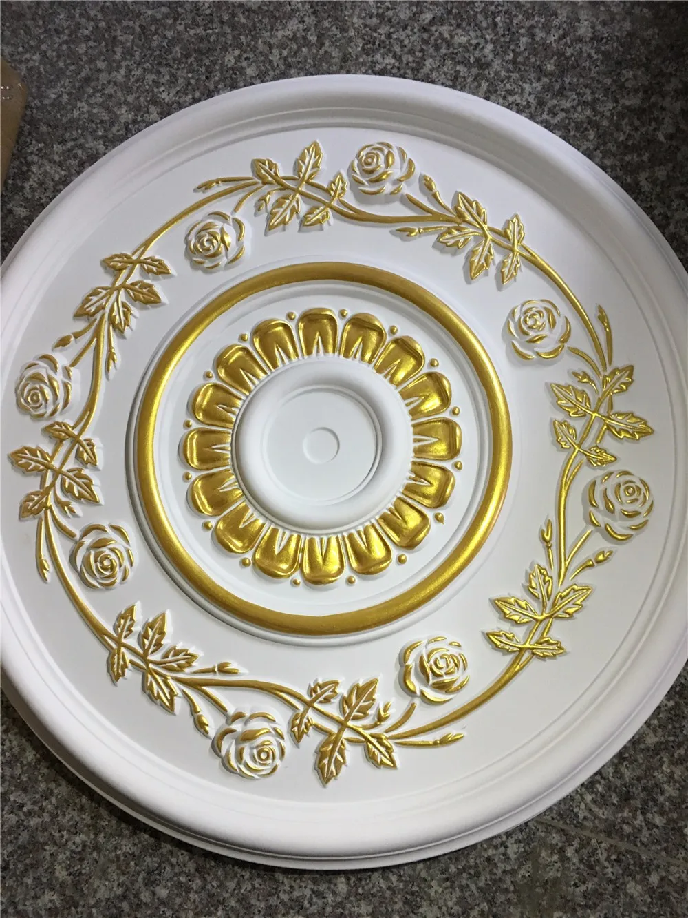 Wholesale Ceiling Rose Plates Interior Decorative Pu Ceiling Medallion ...