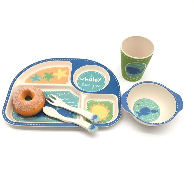 Children Kids Dinner Breakfast Tumbler,Bowl & Plate Set &cup &spoon ...