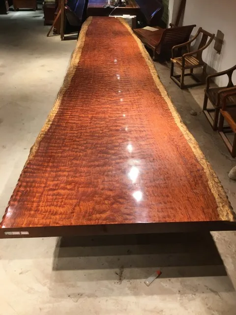 Ideal More Design Live Edge Bubinga Wood Slab For Restaurant Dining ...