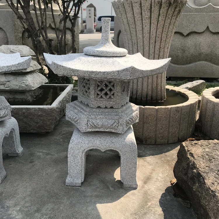 Japanese Style Garden - Stone Pagoda and Lanterns