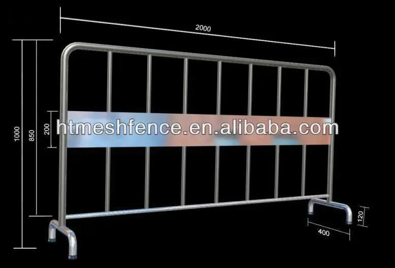Steel Blockader Barricade 39-inch Crowd Race Road Barrier Enclosure ...