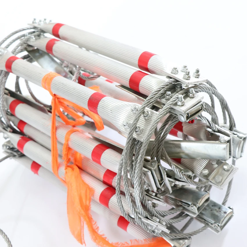 5M Folding Steel Wire Rope Ladder for Emergency Escape & Fire Use