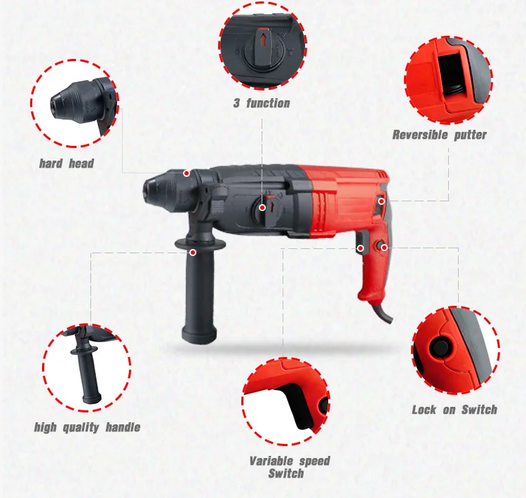 800W 26mm SDS Plus Hammer Drill - High Quality & Versatility