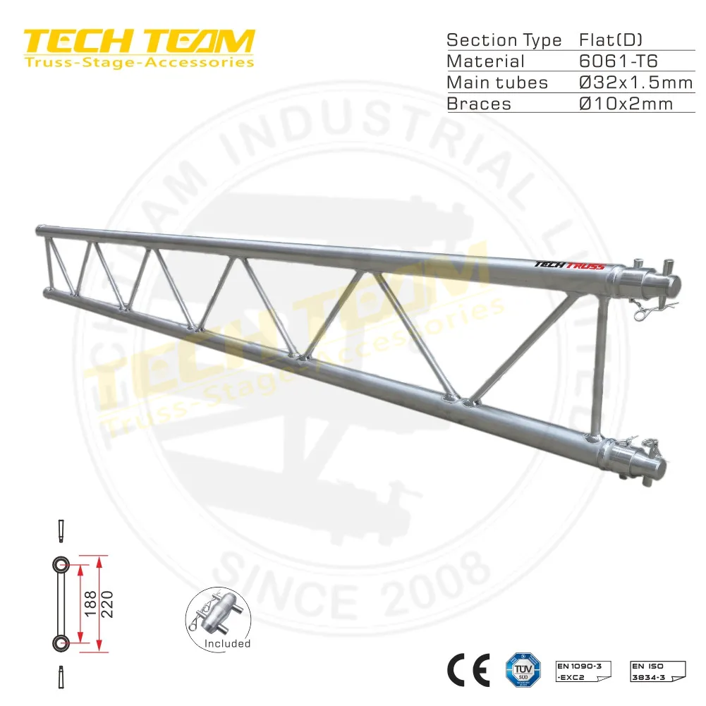 A20 Aluminum Flat Truss System Flat Roof Truss Banner Flat Truss On ...