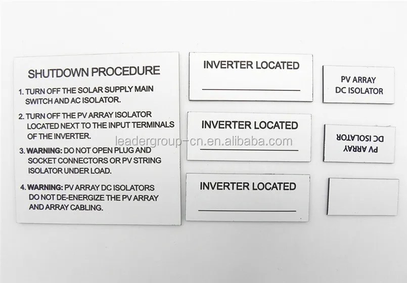 100 Sets(15 Pcs/set) = 1 Lot High Quality Solar Warning Label,Abs Pv ...