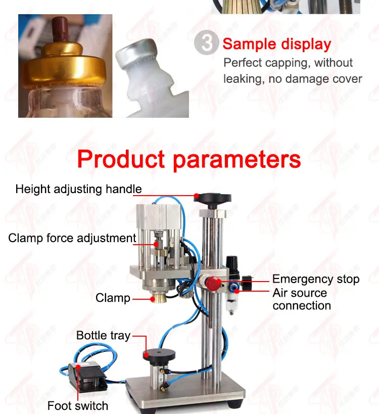 Semi Automatic Packaging Spray Perfume Bottle Sealing Capping Crimping ...