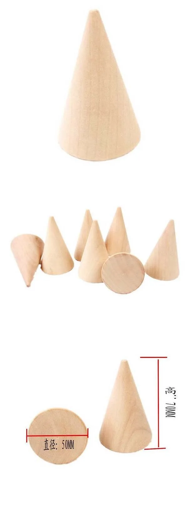 2 Inch Wood Conical Block Wood Craft Learning Resources Wood Geometric ...