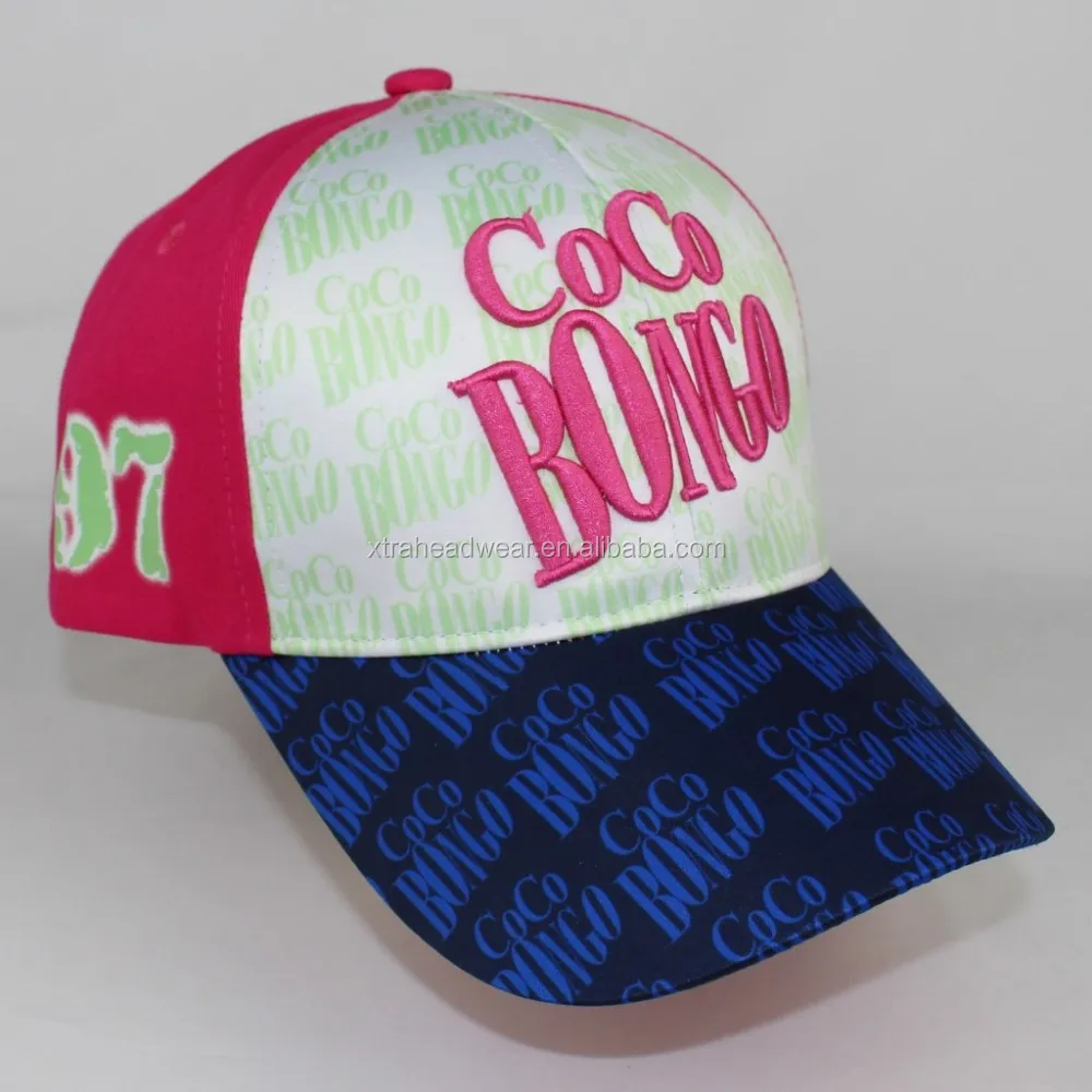 Sublimation Cap Printing Fabric 3d Embroidery Cap And Hat Hot Pink Cap ...