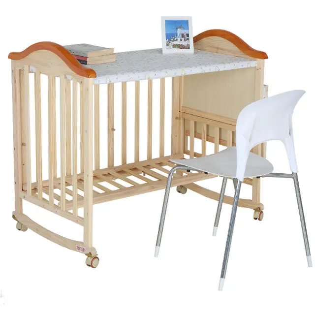 Popular Simple Design Wooden Baby Bed/adult Size Cribs With Storage ...