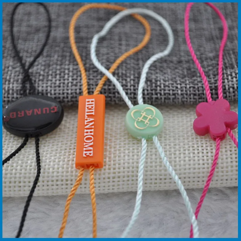 3D Embossed Black Polyester Swing Tag Rope Seal String hang Tag ...