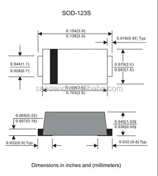Diode Sod-123s Package 50v-600v 1.0a Smd Efficient Fast Rectifiers ...