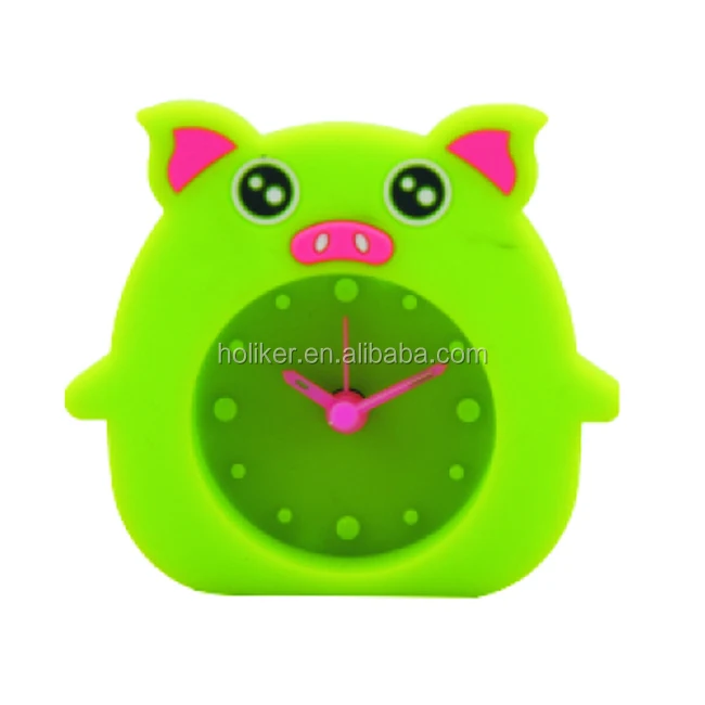 Promotional Children Clock Colorful Silicone Animal Shaped Alarm Clock ...