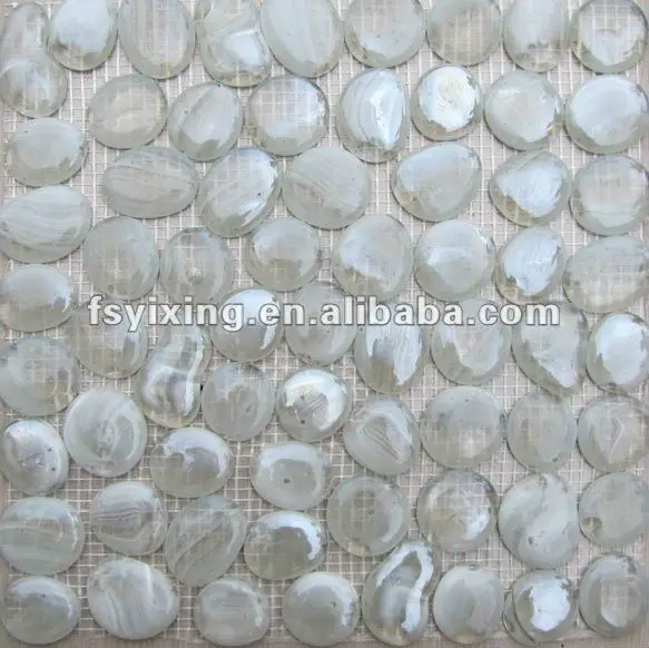 PG05 Various size multi color decorative glass pebbles garden paving ...