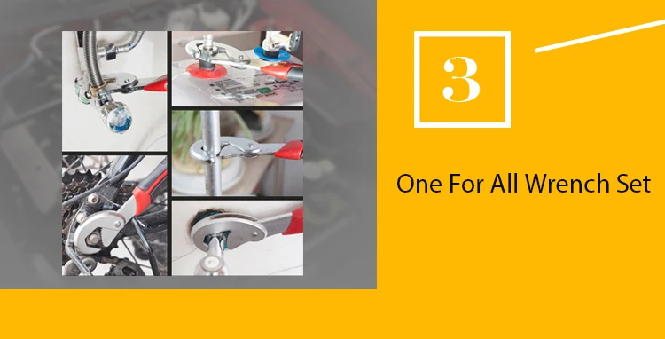 2 Pcs Adjustable Wrench Set Quick Snap And Grip Wrench Portable ...