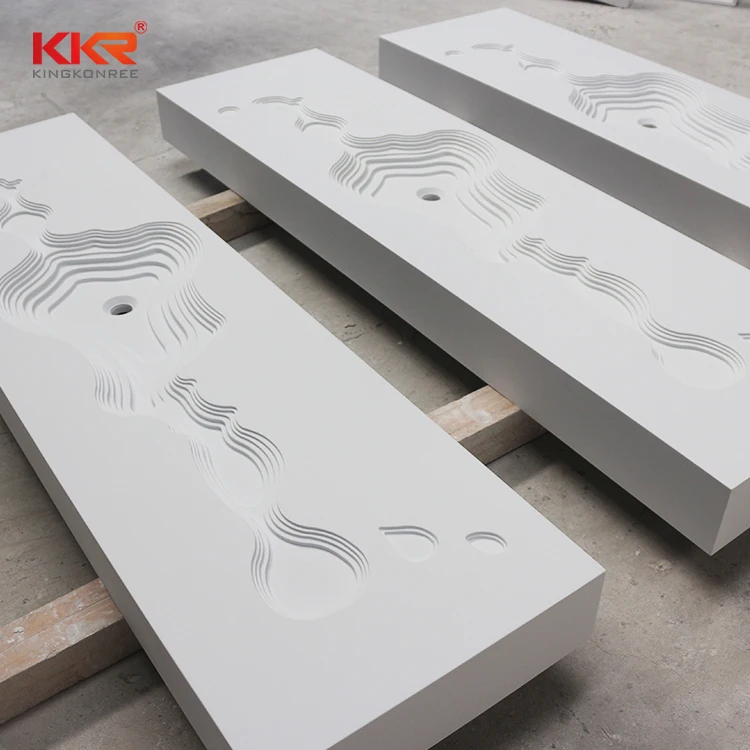 Artificial Stone Long Narrow Rectangular Wash Basin Sink - Buy Wash ...