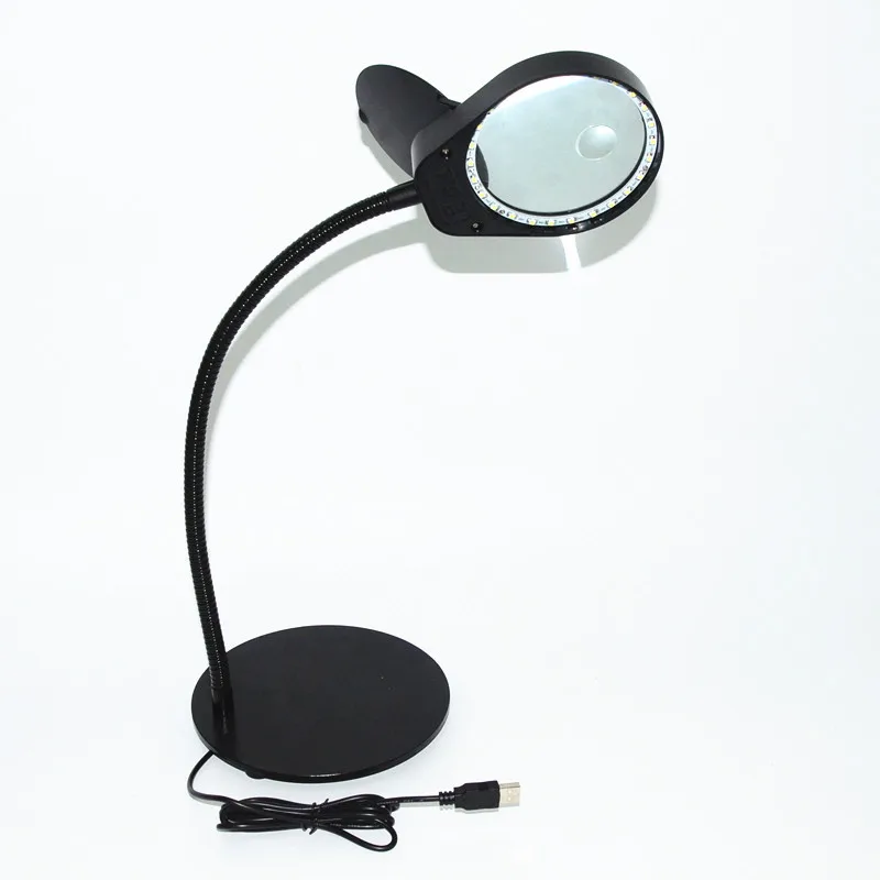 Desktop Magnifier 3x/10x Magnifying Glass Dimmable Led Light Magnifier ...