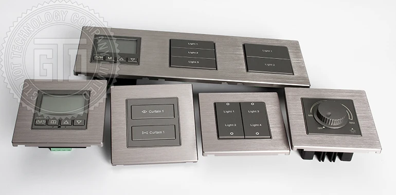 Dry Contact Technology Smart Hotel 4 Gang 24V DC Light Control Push ...