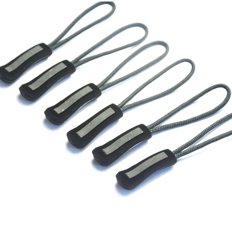 Wholesale Reflective Logo PVC Zipper Slider Custom Zipper Puller