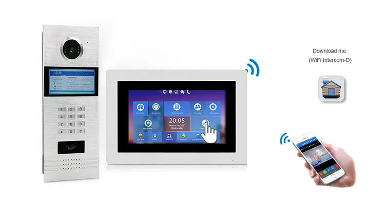 Multi Apartment Sip Video Phone Intercom System 7 Inch Tft Lcd Touch ...