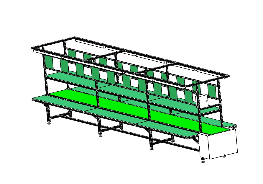 Industrial Aluminium Workbench Assembly Line Production Line Working ...