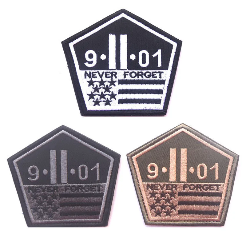 911 Memorial Patch 9.11 Tactical Series Embroidery Patches Army Badge ...