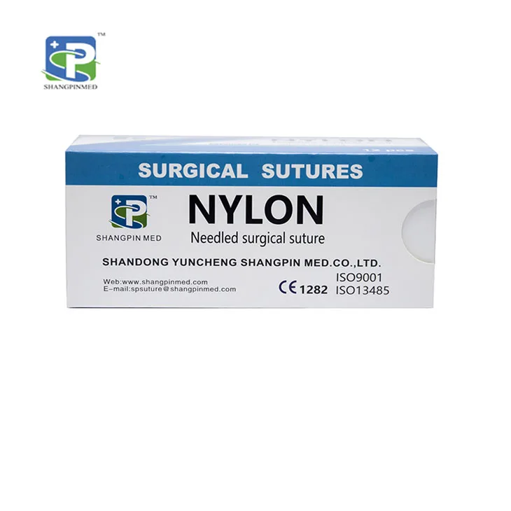 Non-absorbable Blue Monofilament Nylon Suture Thread With Needle For ...