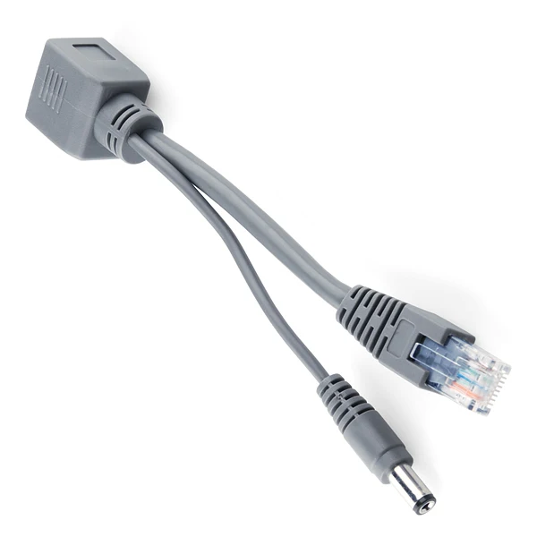 Rj45 Male To Rj45 Female Ethernet Poe Splitter Cable With Dc Female ...