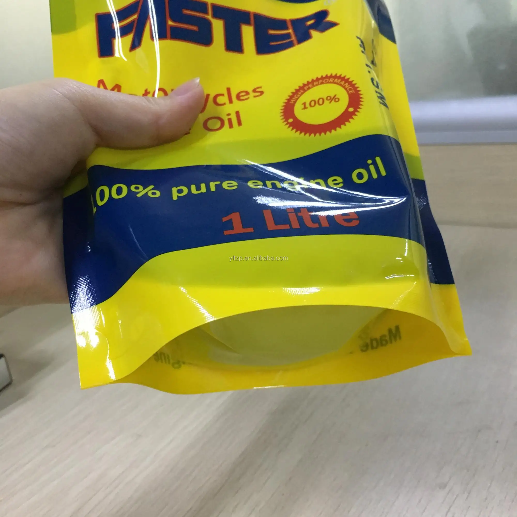 High Barrier Stand Up Liquid Motorcycle Engine Oil Packaging Spout ...