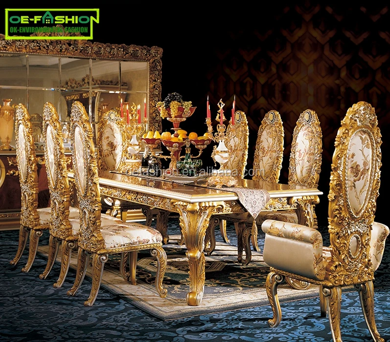 Luxury Classic Dining Table for Royal Parties - Stylish Solid Wood ...