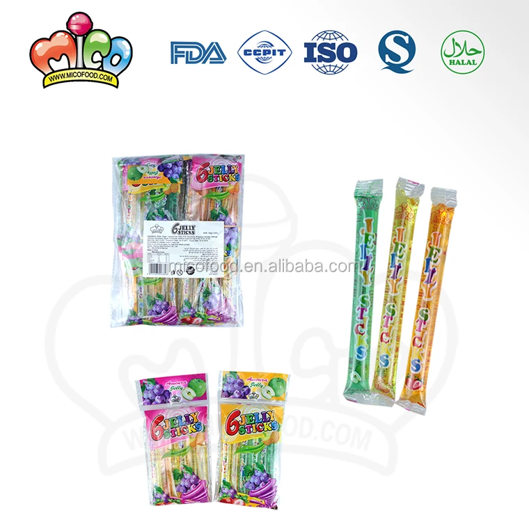 Mini 6 Fruit Flavored Jelly Sticks| Alibaba.com