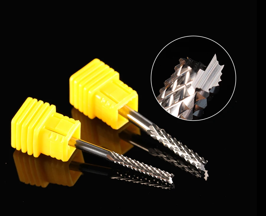 6mm V Shank Corn Teeth End Mill - Precision Circuit Board Cutting Tools