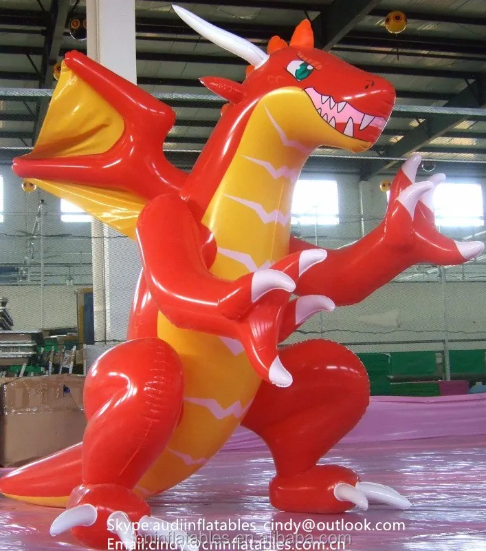 Red Shiny Inflatable Dragon - Perfect for Advertising