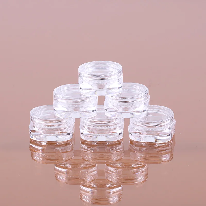 1g *12 Empty Plastic Powder Bottles Uv Polish Jar Wholesale Clear ...