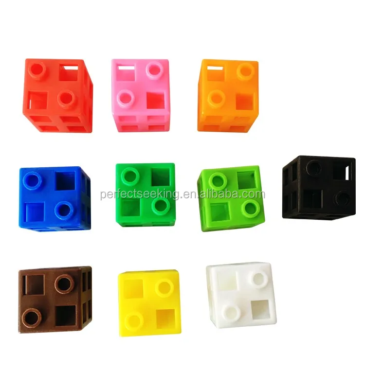 Plastic Linking Cube Block 100 Pcs 10 Colors Building Blocks - Buy ...