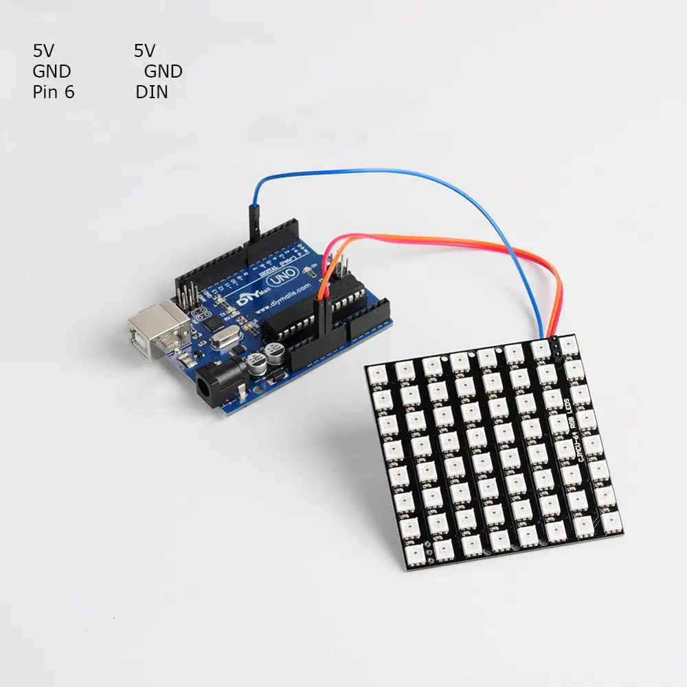 8 × 8 64 Led Matrix Ws2812 Ws2812b Led 5050 Rgbためarduino - Buy 8 × 8 ...