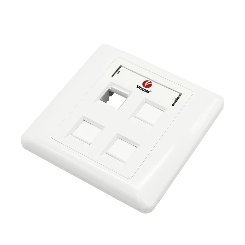 Network Cabling Engineering 4 Ports Face Plate 86*86 Type Network Rj45 ...
