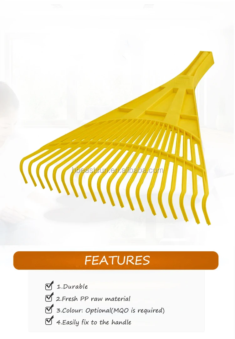 Hot Sale Garden Tools 20 Teeth Plastic Lawn Leaf Rake Head - Buy Rake ...