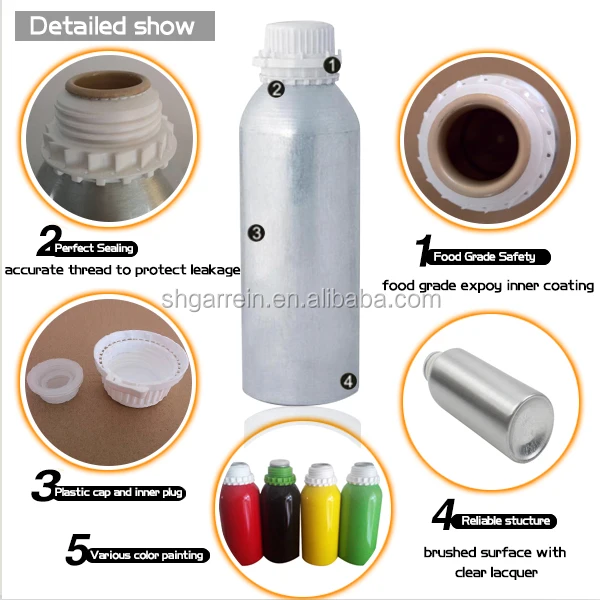 30ml 50ml 100ml 150ml 200ml 250ml 500ml 1000ml 1250ml Aluminum Chemical ...