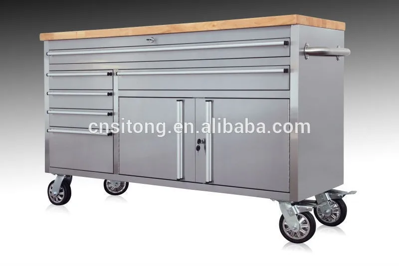 Professional Heavy Duty Stainless Steel Tool Chest Rolling Tool ...