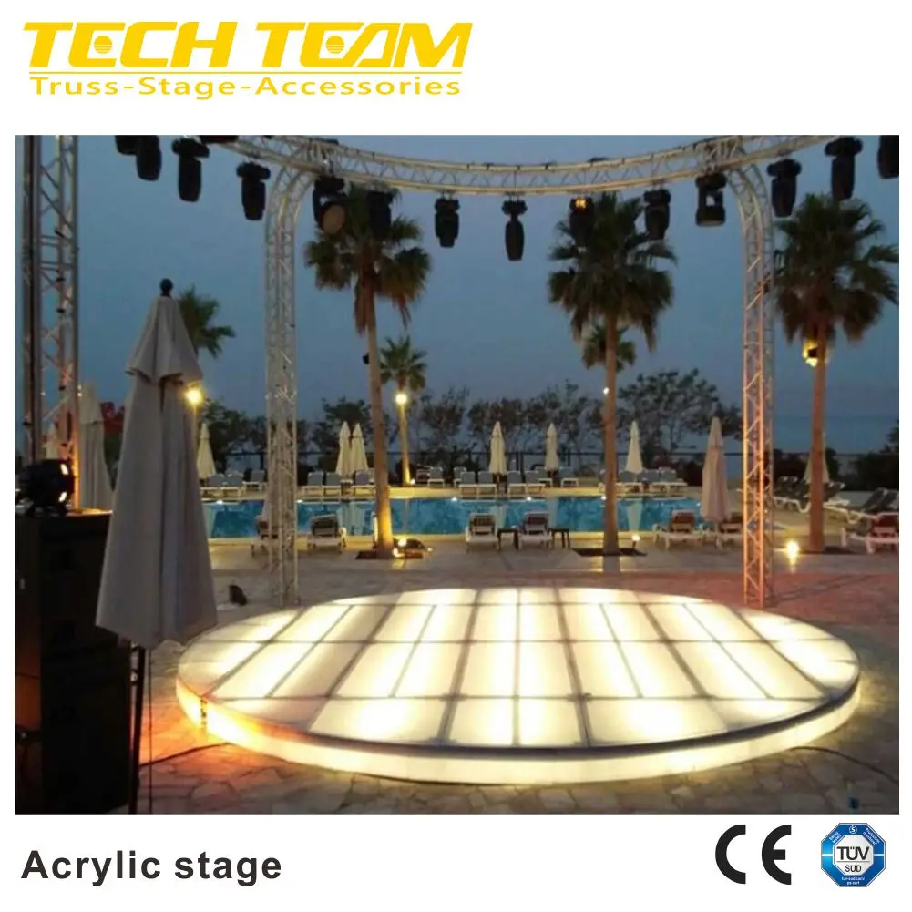 LED Acrylic Stage Platform for Wedding Events - Portable & Stylish