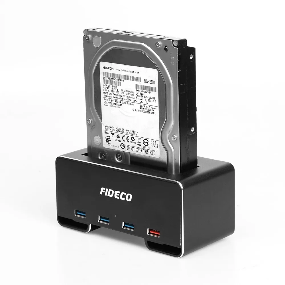 FIDECO HDD Docking Station - 12TB Capacity with USB 3.0