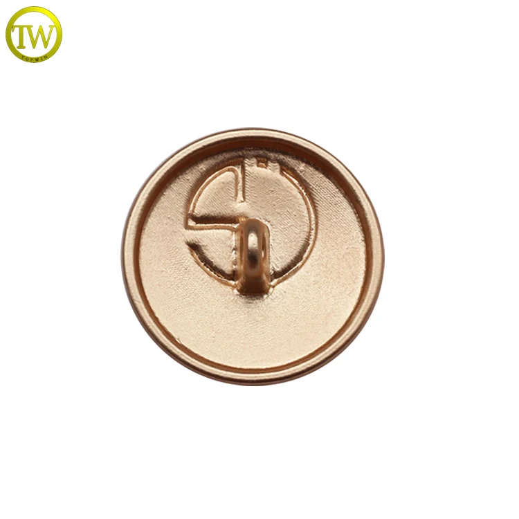 Custom Matte Gold Suit Buttons - Embossed Logo Design