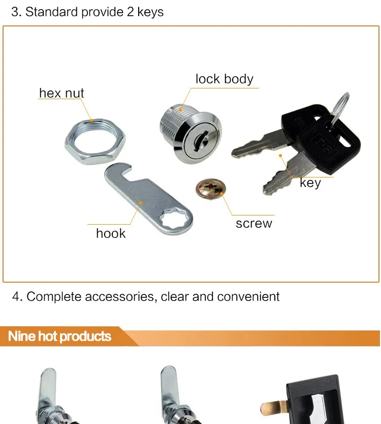 103-16/20/25/30/35 Cam Lock Mailbox Lock Post Lock (ce & Rohs Approved ...