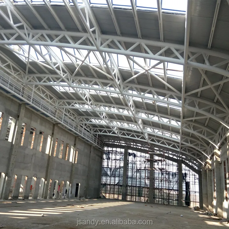 Lightweight Steel Roof Trusses/frame Galvanized Prefabricated Roofing ...