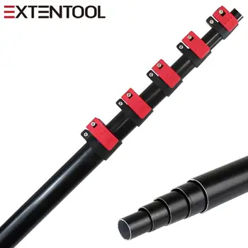 30 Ft/foot Aluminum Retractable Pole 9m Heavy Duty Telescopic Cleaning ...