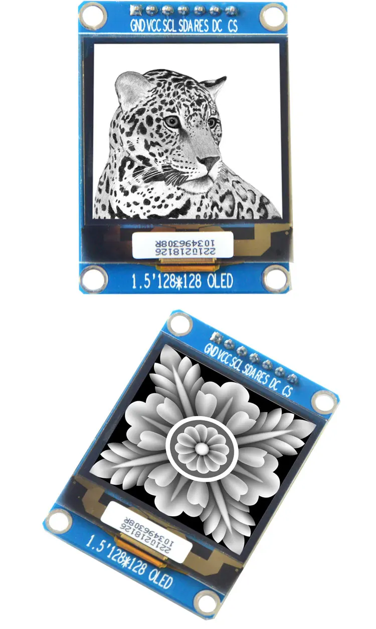1.5 Inch OLED 128x128 LCD Screen SSD1327 with Grayscale