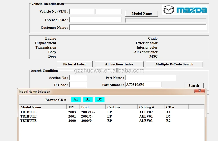 6l8z6079a Aj03-10-sf0 Engine Gasket Set For Tribute 3.0l Ep Mpv Escape ...